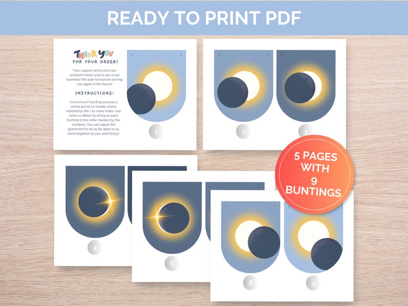 Solar Eclipse 2024 Party Banner, Printable Digital Download, Decoration ...