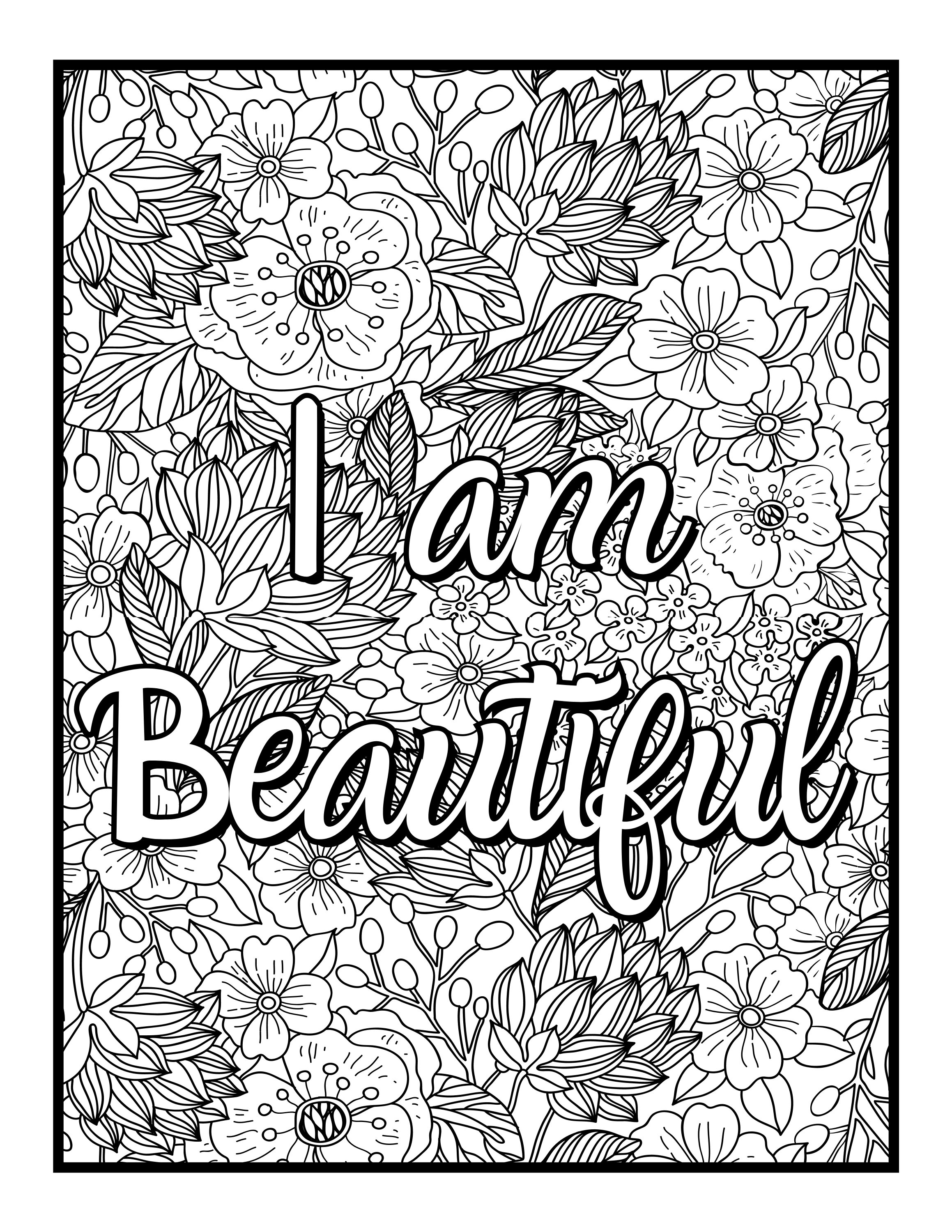 Self Care Coloring Pages For Adults Etsy