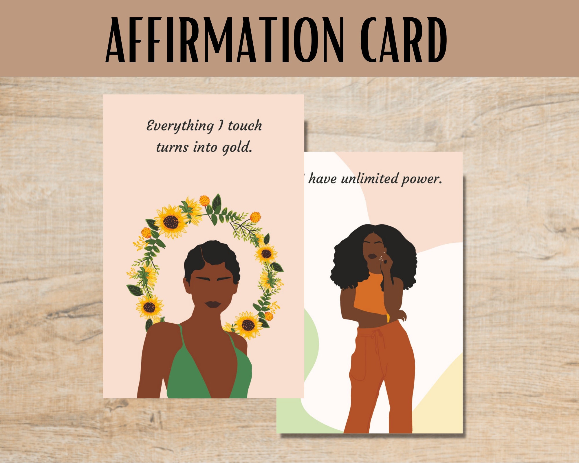 DIGITAL Affirmation Cards Black Women Cards Soft Life, Encouragement ...