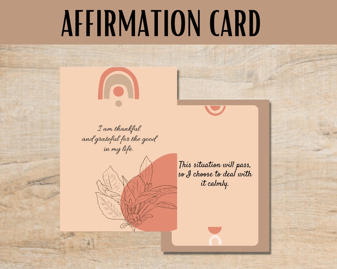 Boho Affirmation Cards, Printable Affirmations, Boho Affirmation Deck ...