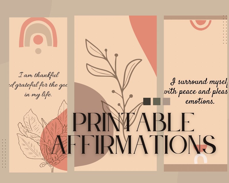 Boho Affirmation Cards Printable Affirmations Boho - Etsy