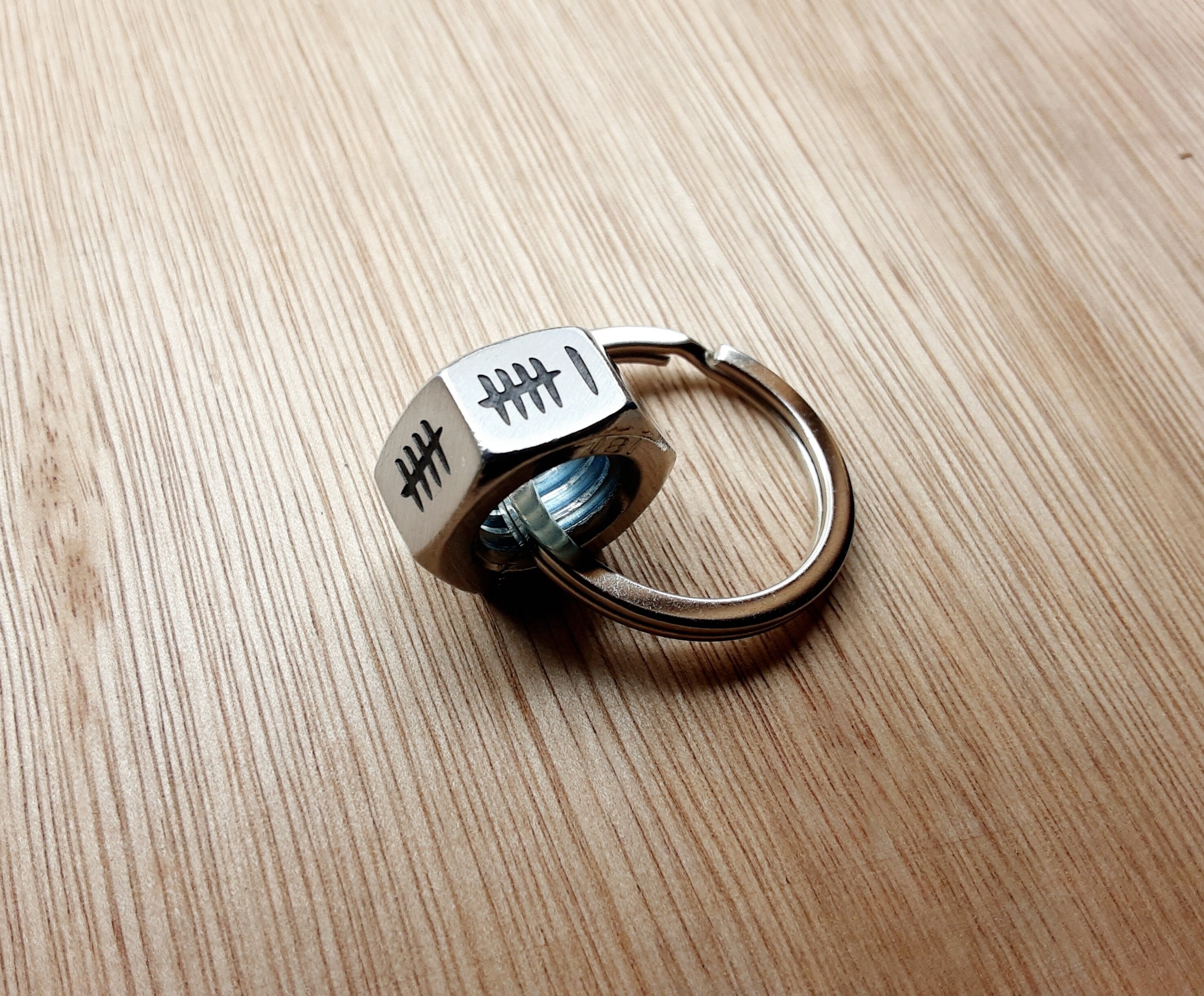 11 TALLY MARK Nut Keyring Husband Wife Gift for Men Wife 11th - Etsy