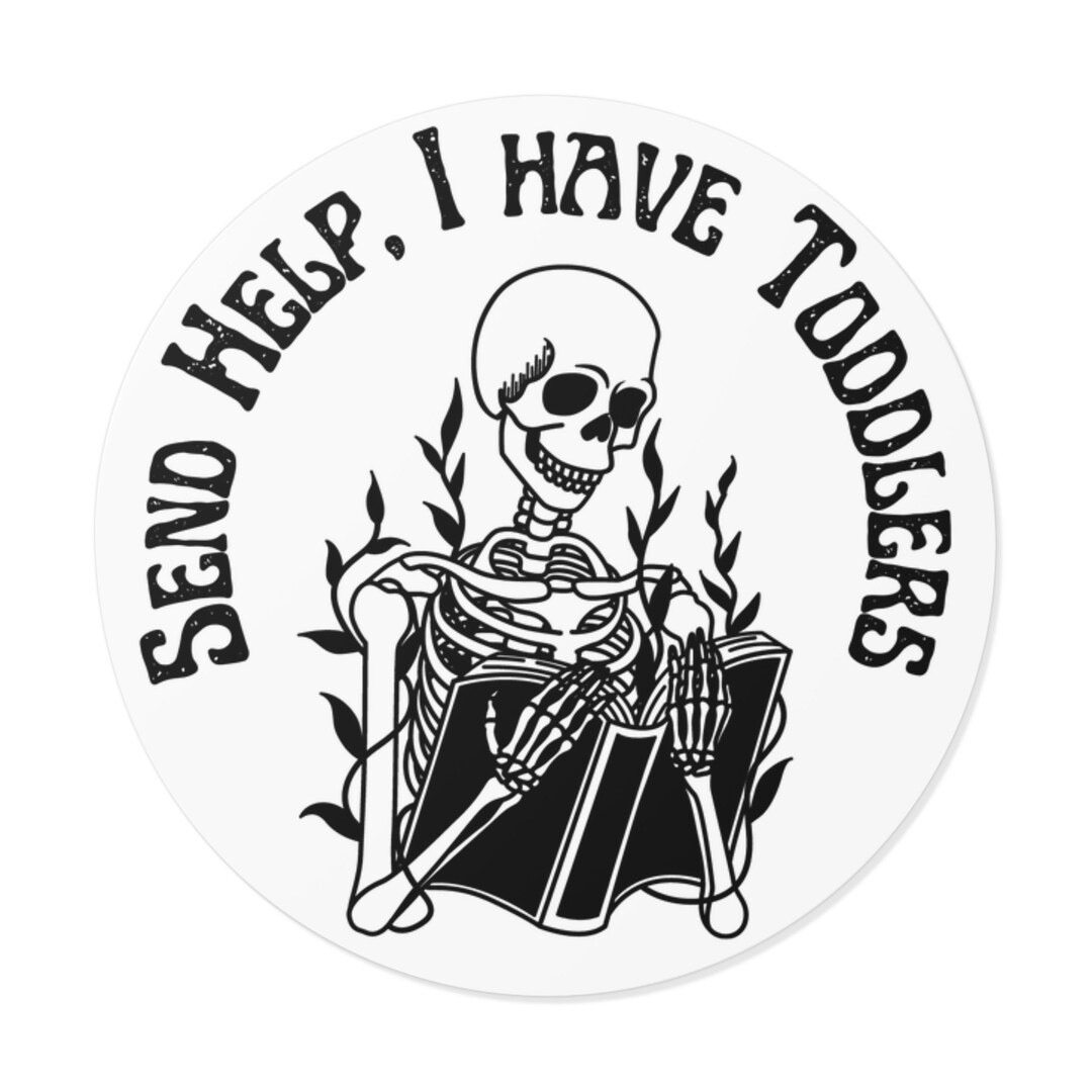 Skeleton Reading Vinyl Sticker for Indoor/outdoor Use, Water-resistant ...