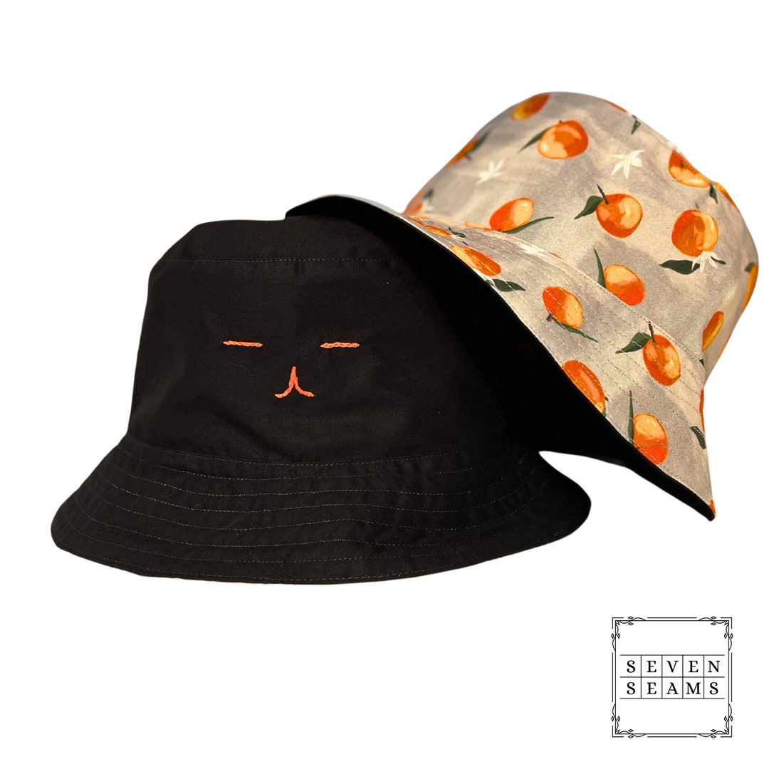 Reversible Tangerine Bucket Hat - Etsy