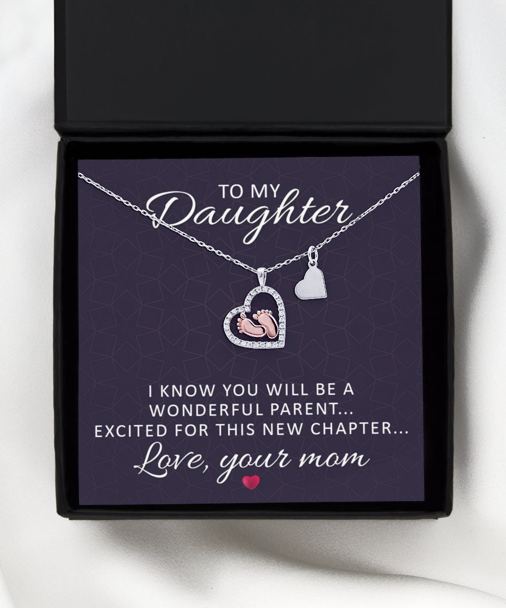 Baby Feet Necklace Gift for Future Mom, Gift for First Mom, Gift From ...