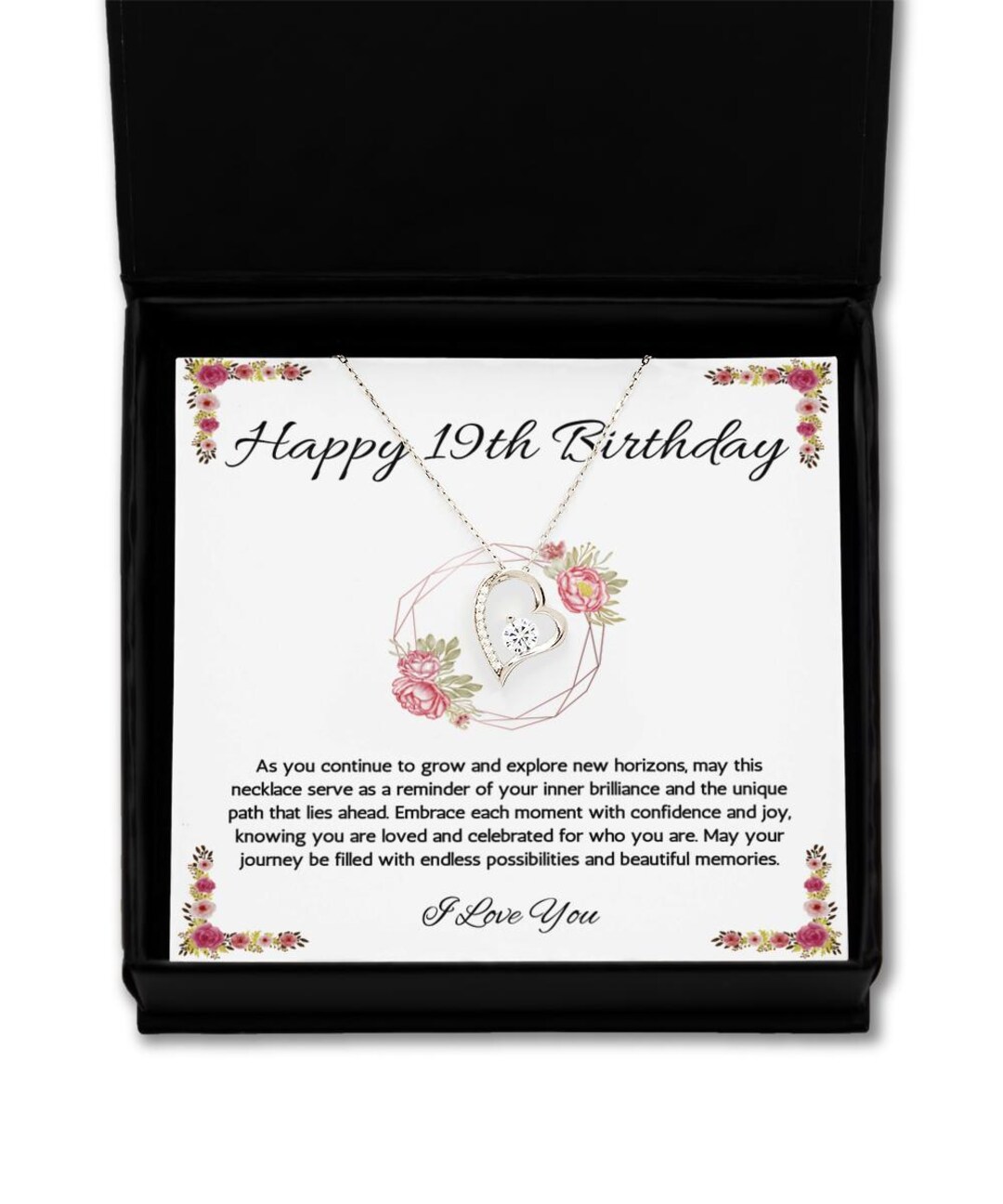 19th Birthday Girl Gift Necklace, 19th Birthday Gift Necklace ...