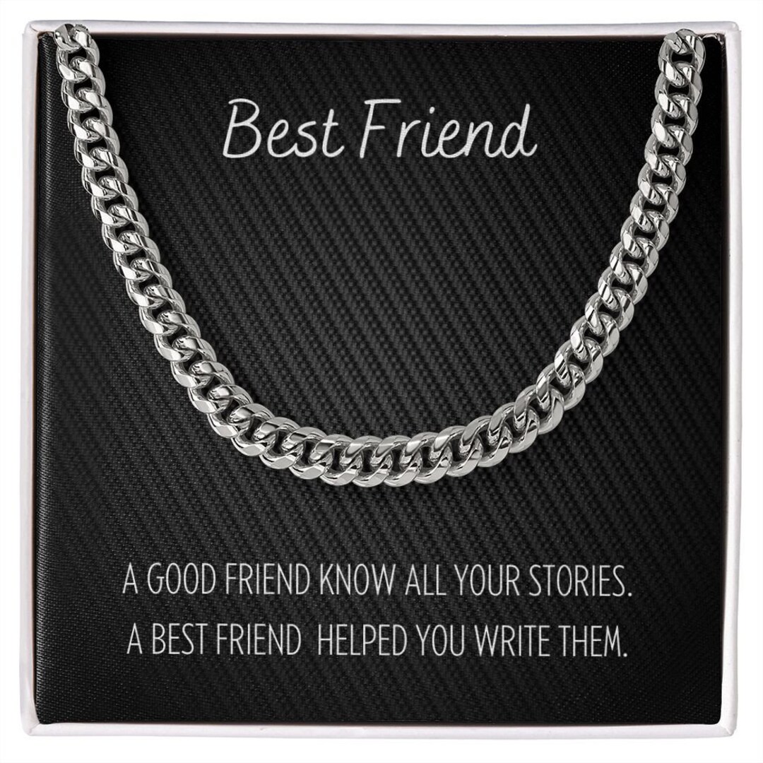 Best Friend Gift Necklace, Cuban Chain Gift Necklace for Friend, Best ...