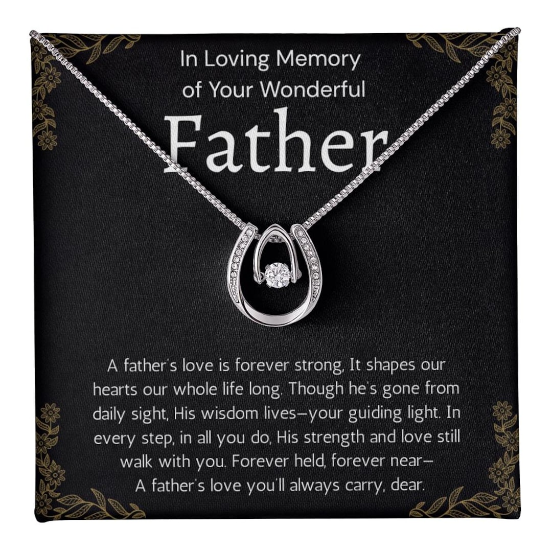 Loss of Father Gift Necklace, Dad Memorial Gift, Dad Condolence Gift ...