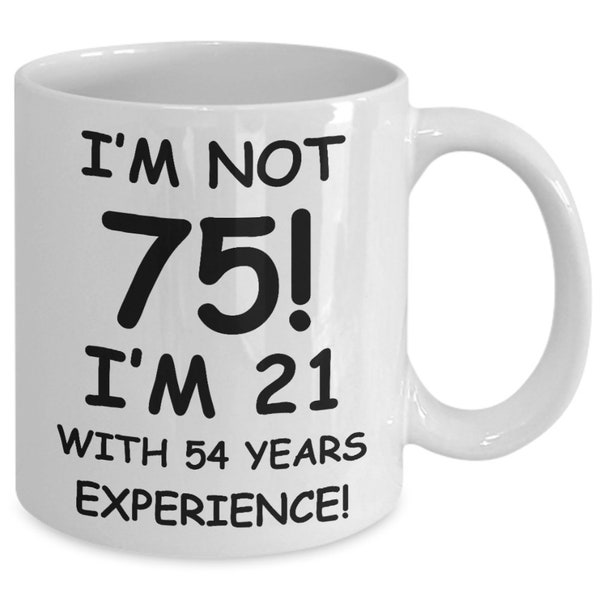 Happy 75th Birthday Cup - Etsy