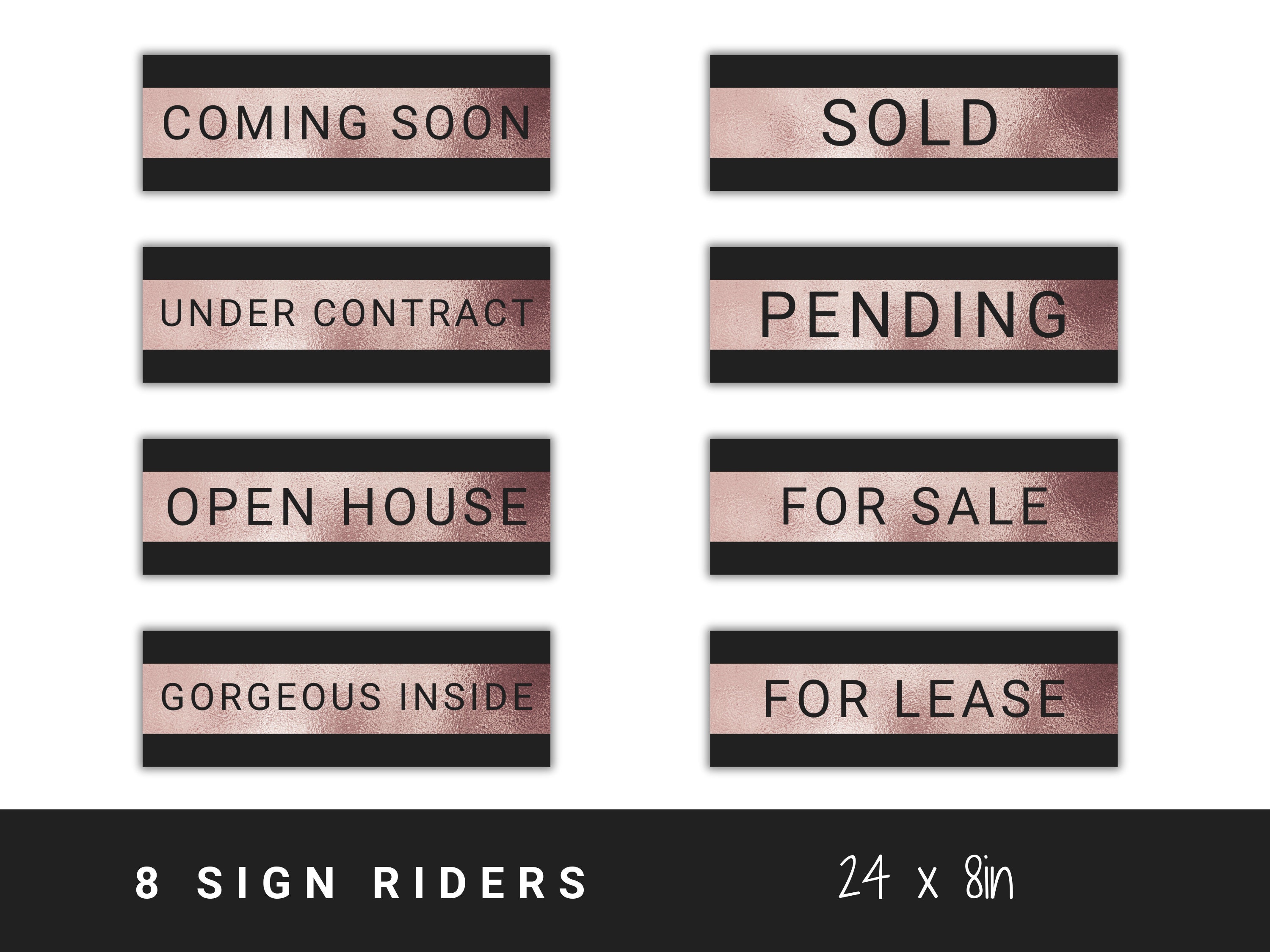 Rose Gold Realtor Yard Sign, Real Estate Agent Yard Sign, Yard Sign ...