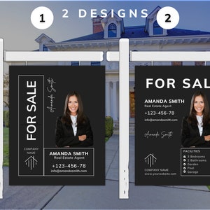 Real Estate Sign, for Sale Sign, Modern for Sale Yard Sign, Realtor ...