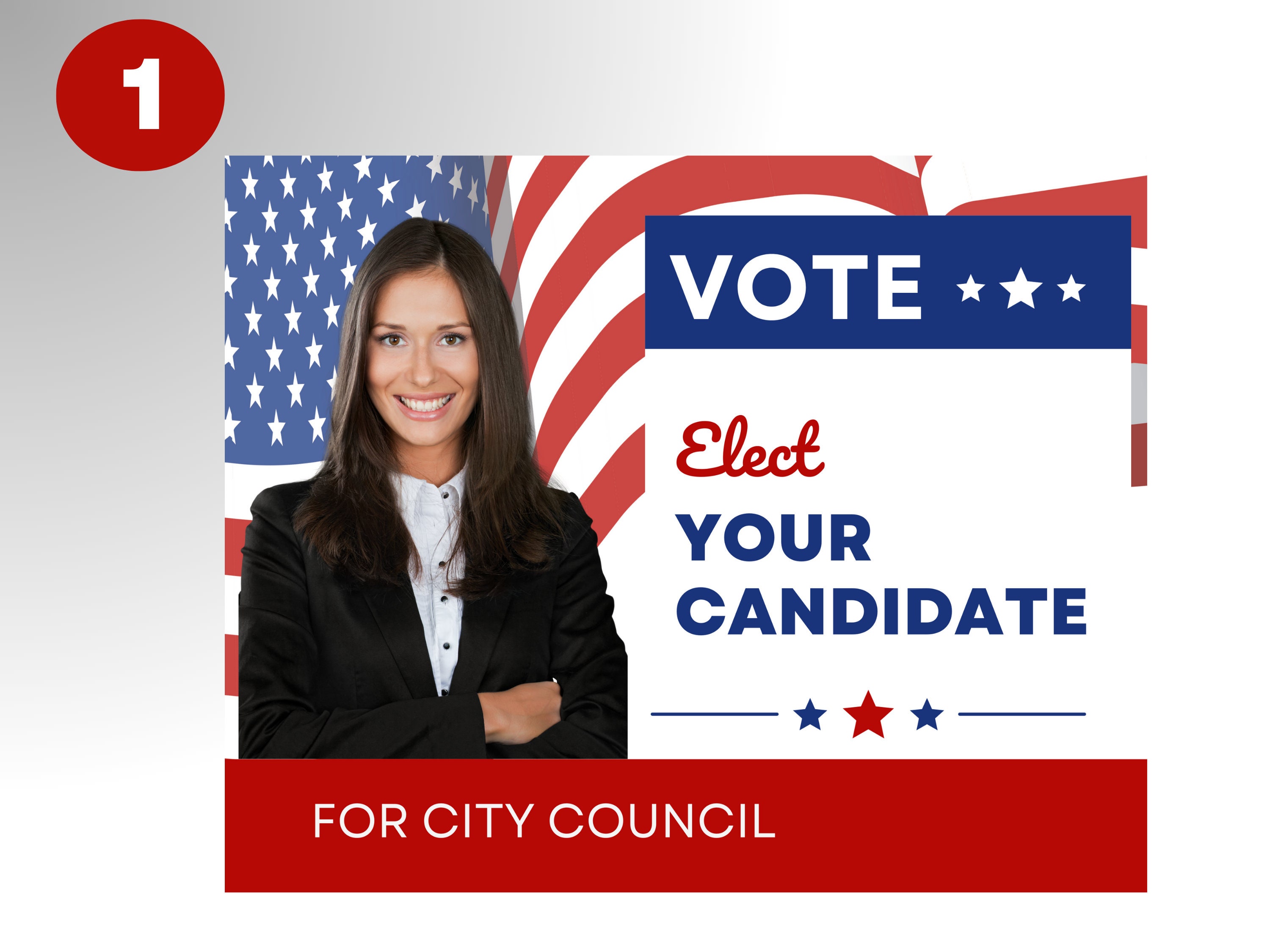 Election Yard Sign, Political Campaign Yard Sign, Canva Template, Yard ...