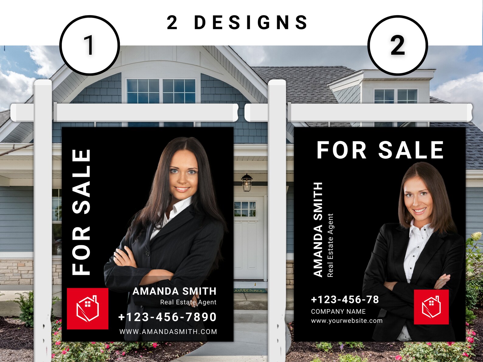 Real Estate Agent Yard Sign, Yard Sign Template, for Sale Yard Sign ...