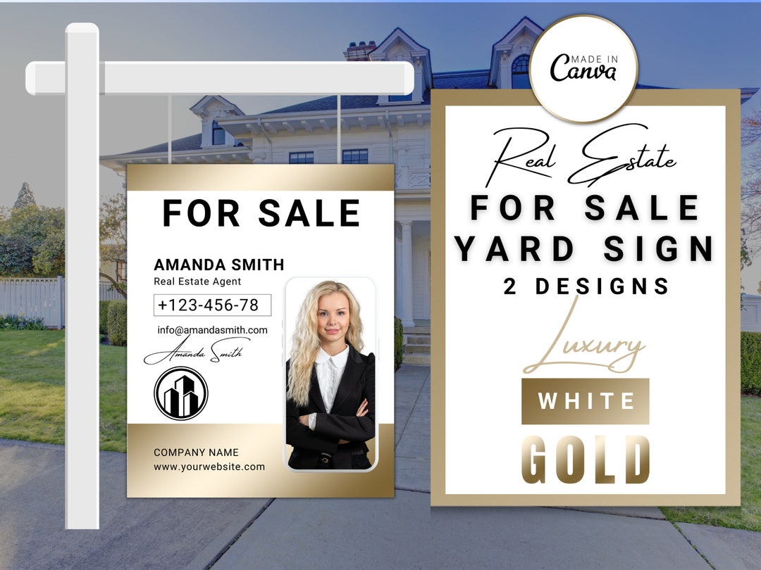 Real Estate Agent Yard Sign, for Sale Yard Sign, Realtor Yard Sign ...