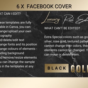 Gold Realtor Facebook Covers Template Editable Facebook Cover Facebook ...