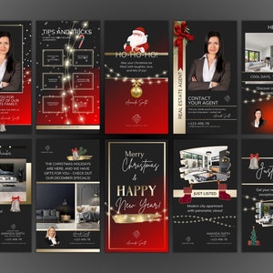 Gold Real Estate December Posts, Realtor Christmas Post, Real Estate ...