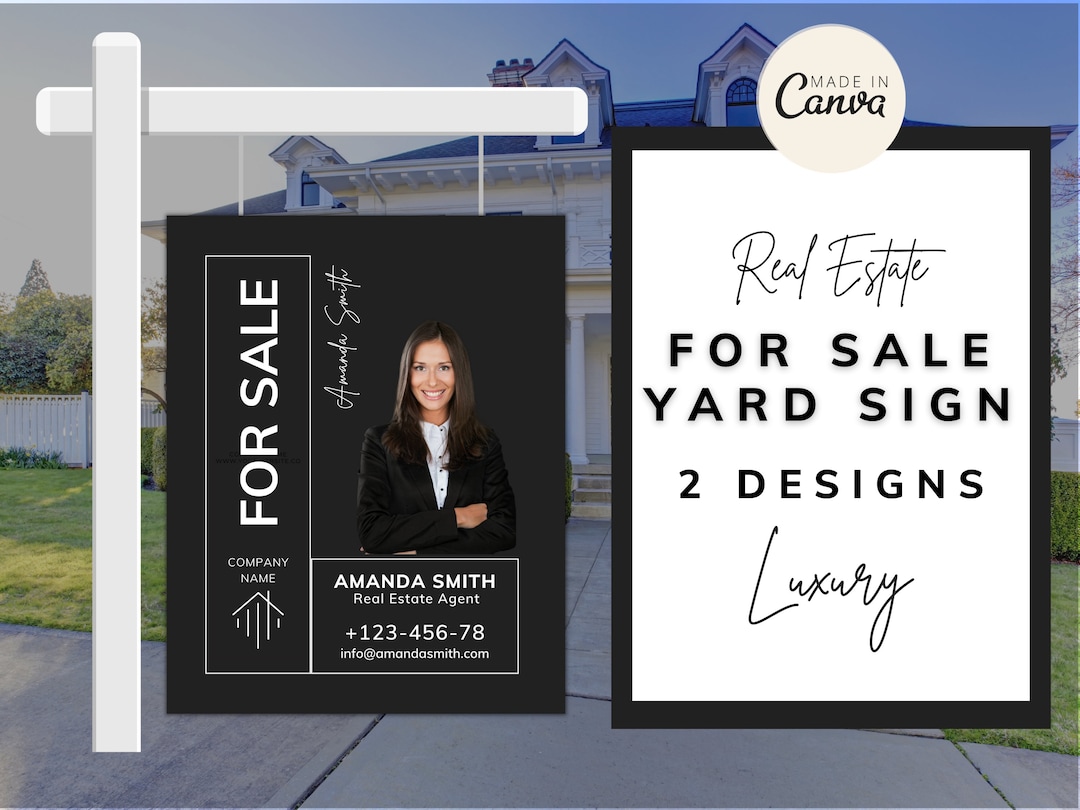 Real Estate Sign, for Sale Sign, Modern for Sale Yard Sign, Realtor ... Real Estate Sign, for Sale Sign, Modern for Sale Yard Sign, Realtor ...