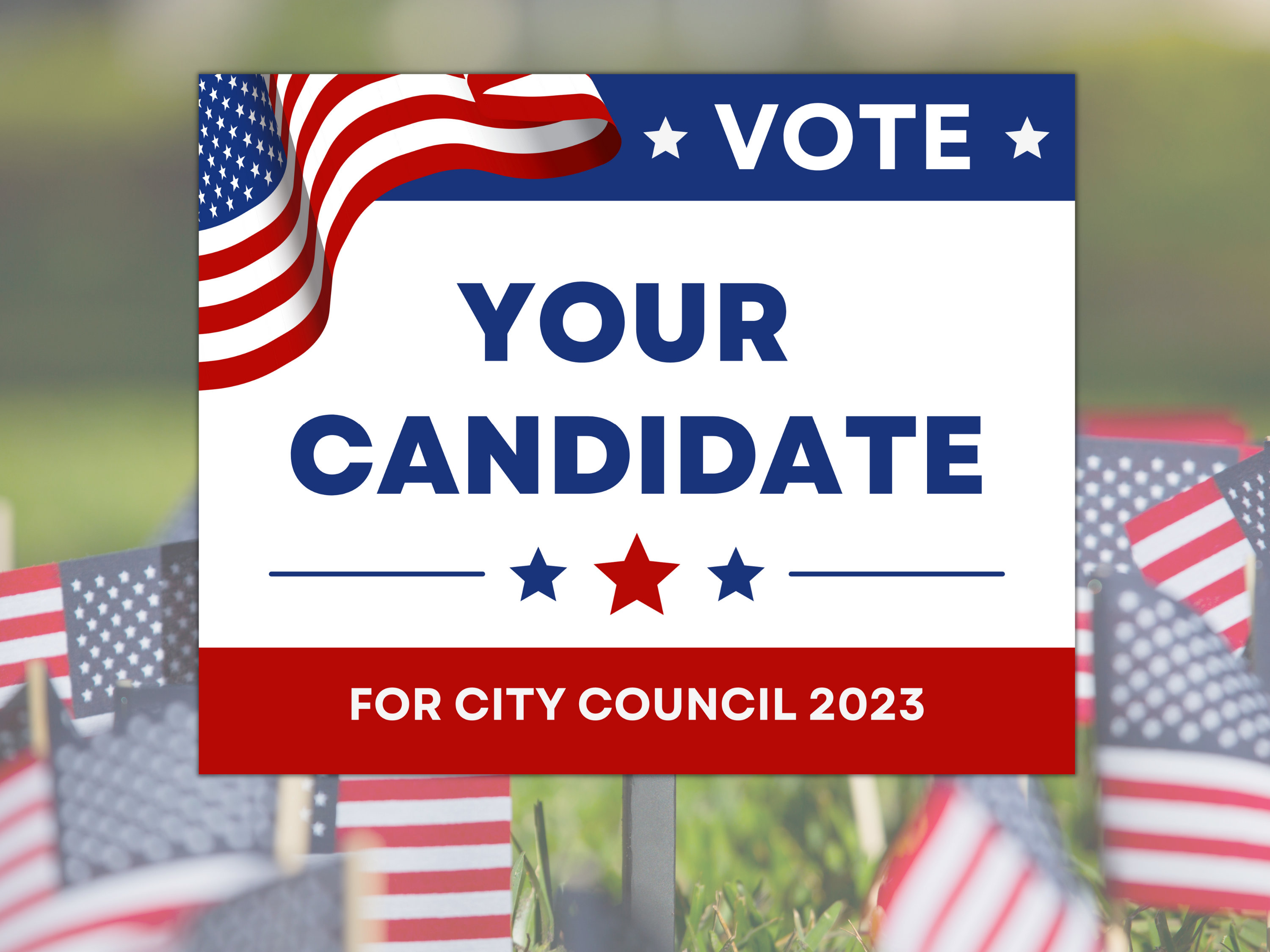 Political Campaign Yard Sign Canva Template (30 X 24in) - Etsy