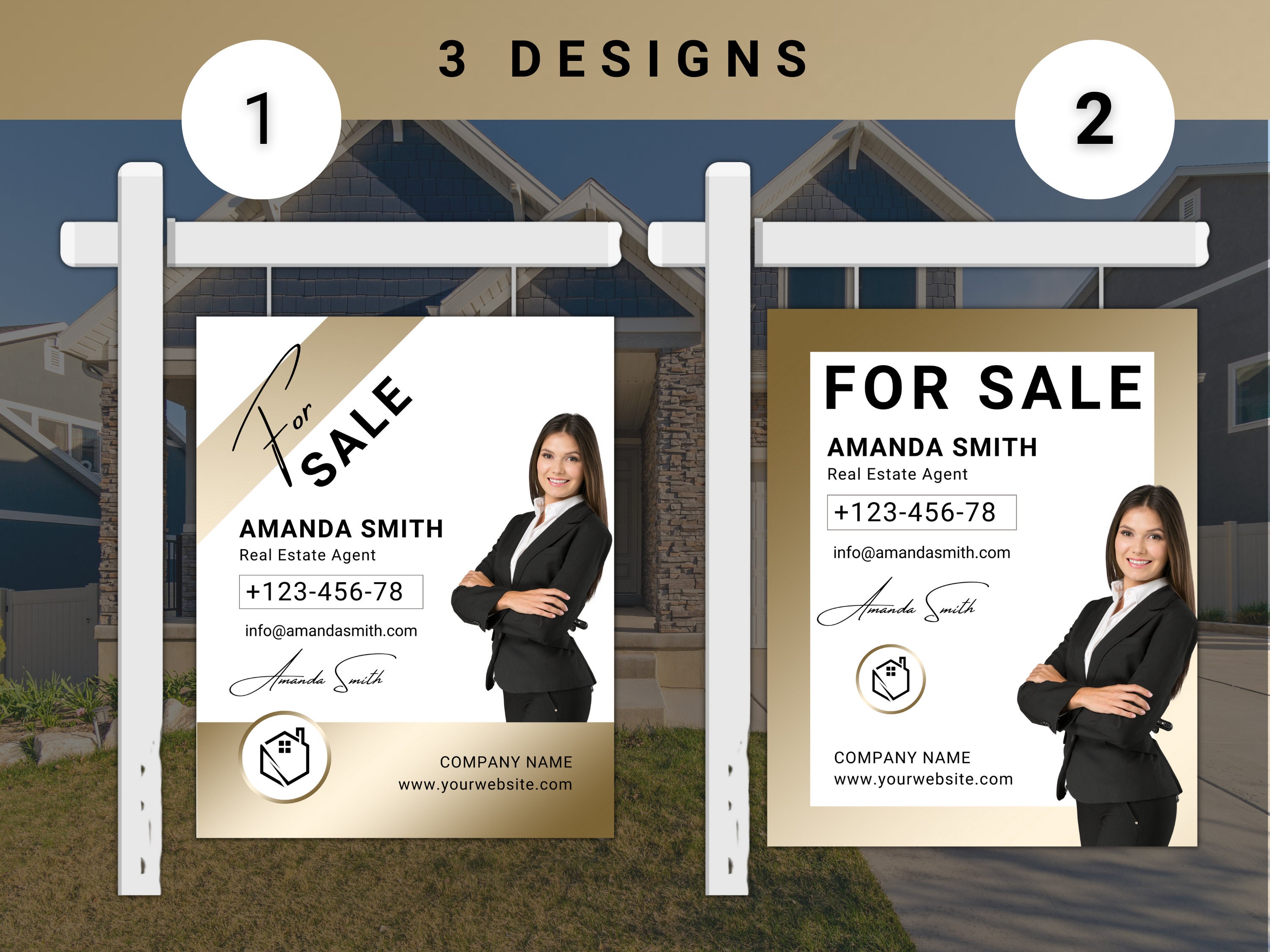 Real Estate Agent Yard Sign, for Sale Yard Sign, Realtor Yard Sign ...