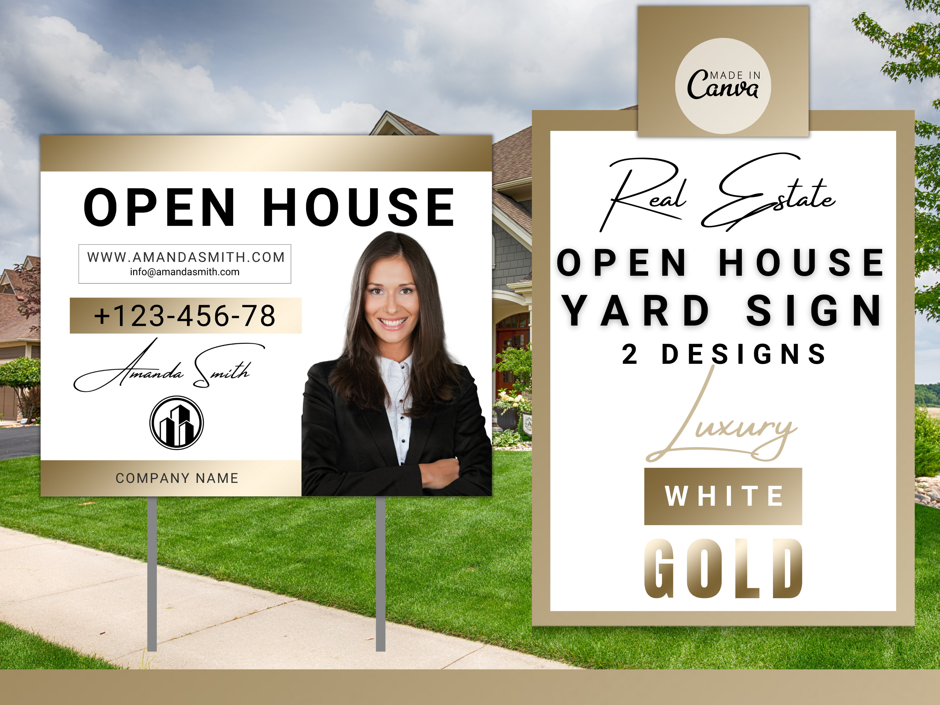 Real Estate Agent Yard Sign, Open House Yard Sign, Realtor Yard Sign ...