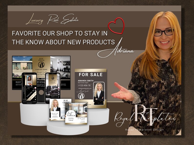 6 Gold Realtor Facebook Covers Template Editable Facebook - Etsy