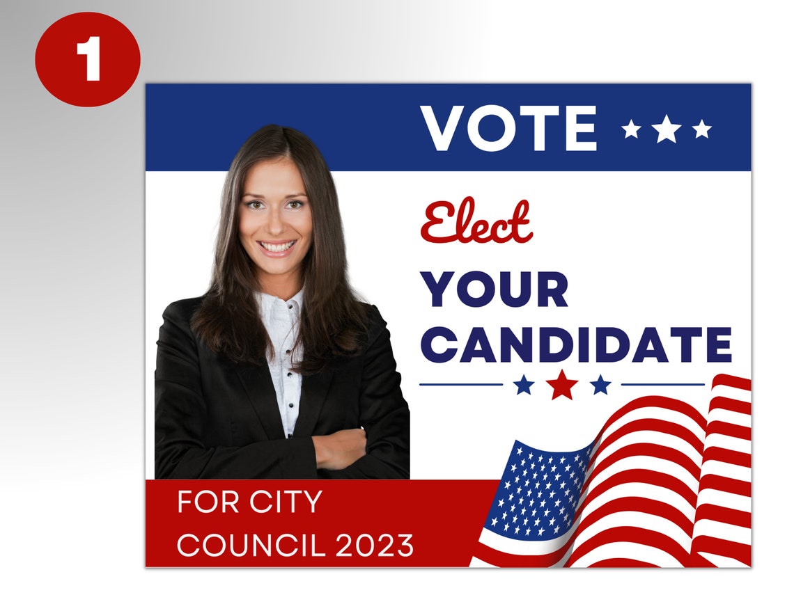 Political Campaign Yard Sign Canva Template (30 X 24in) - Etsy