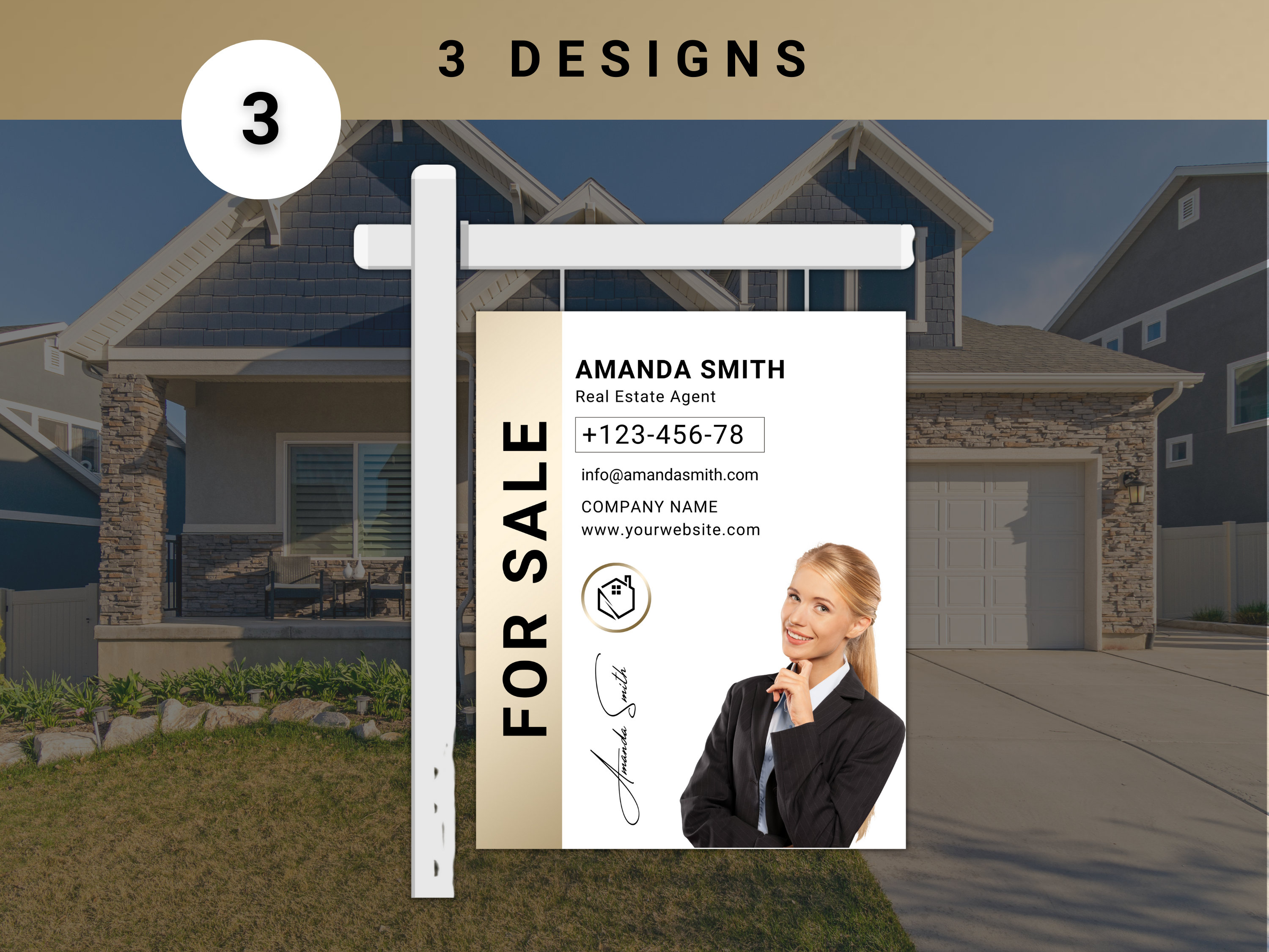 Real Estate Agent Yard Sign, for Sale Yard Sign, Realtor Yard Sign ...