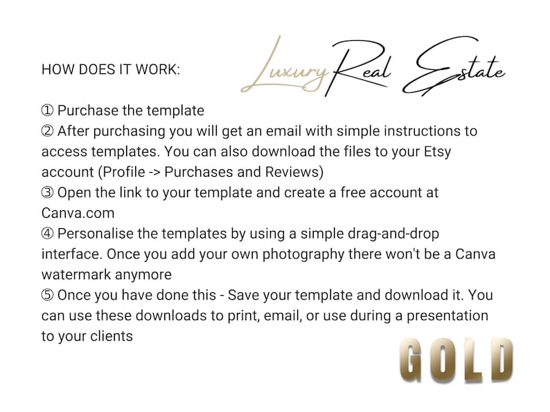 Gold Realtor Business Card: Elegant Real Estate Branding (canva ...
