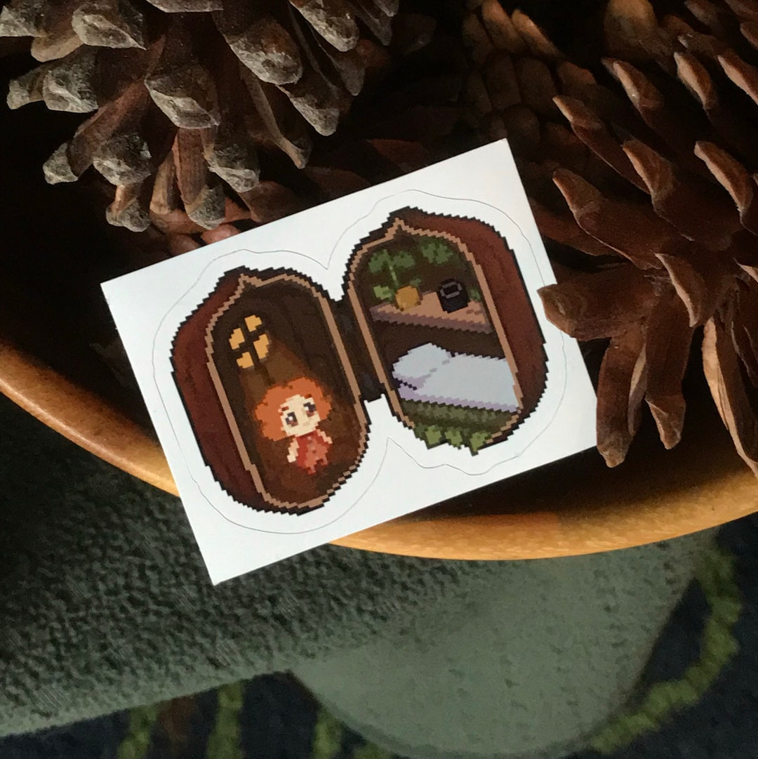 Nutshell Doll Pixel Art Sticker - Etsy