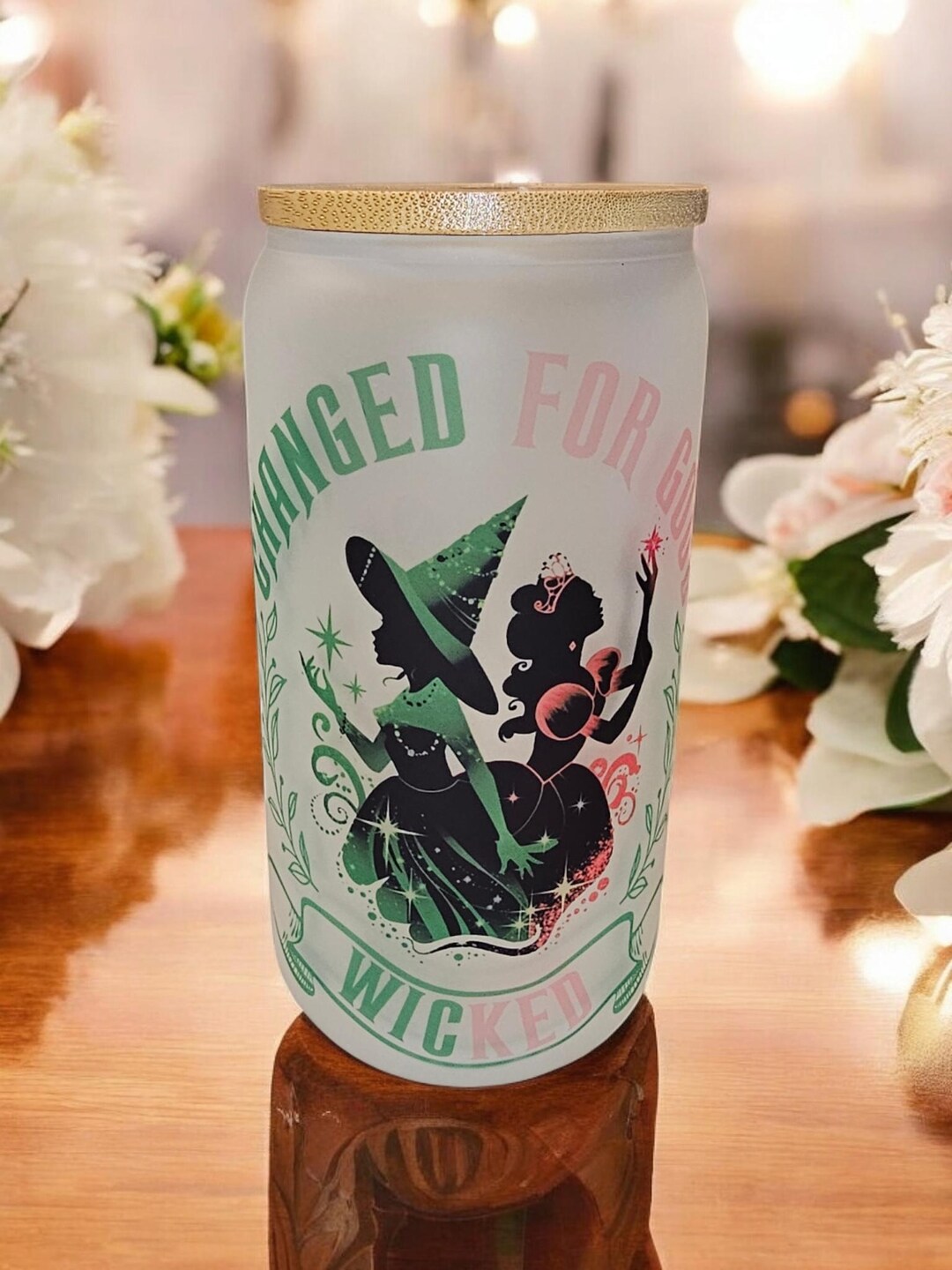 16oz Glass WICKED Tumbler - Etsy