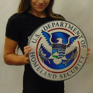 Department of Homeland Security SEAL All Metal Sign 14" Round - Etsy