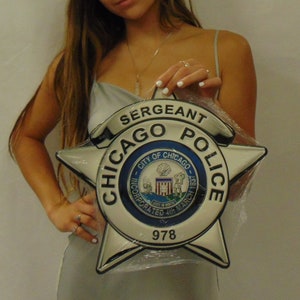 Chicago Police Department (police Officer) Badge All Metal Sign With ...