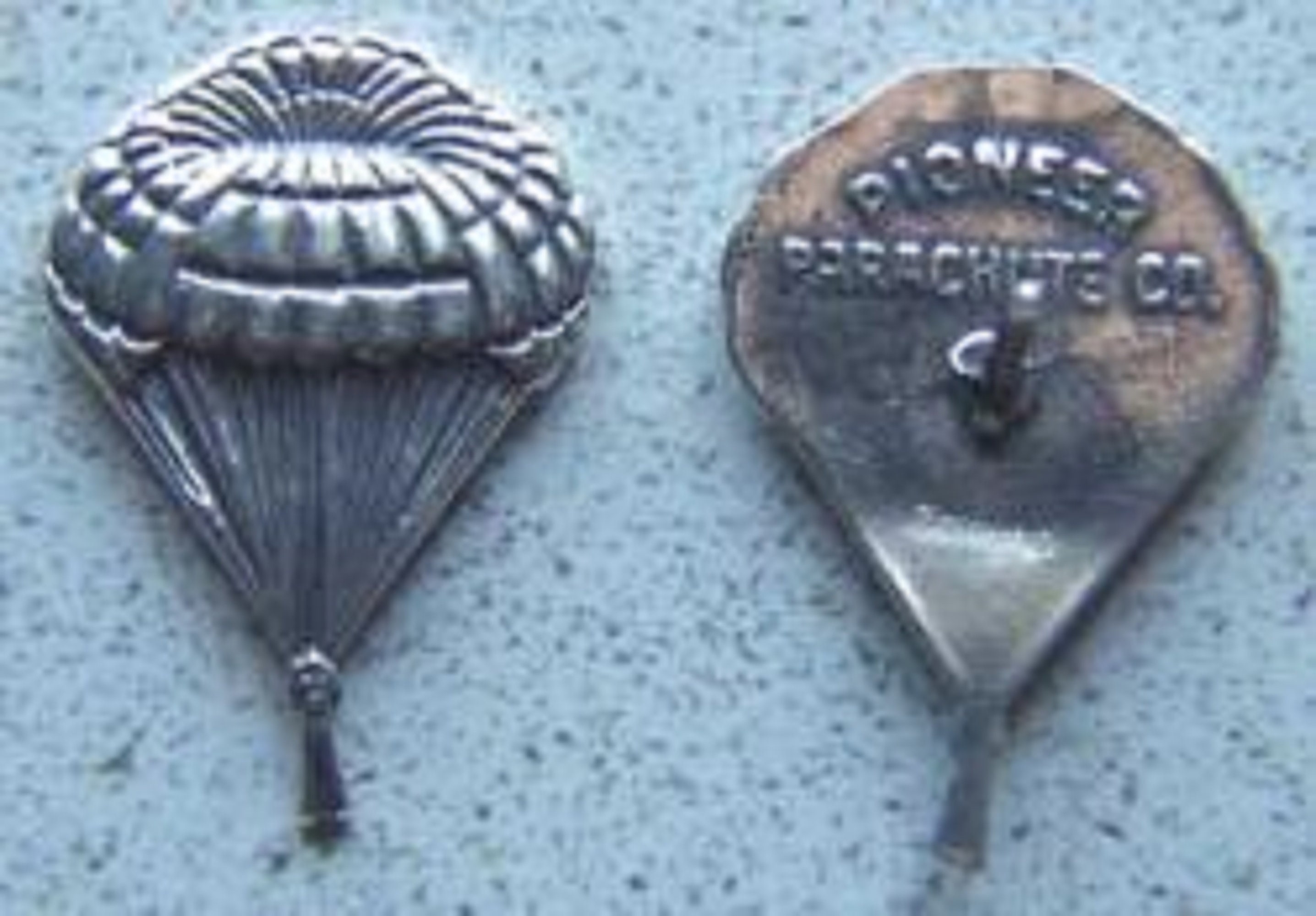 Parachute Pin With Man Sterling Pioneer Parachute Co - Etsy