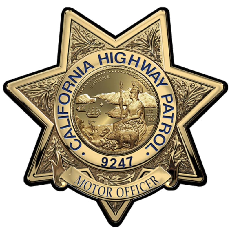 California Highway Patrol motor Officer Badge All Metal Sign With Your ...