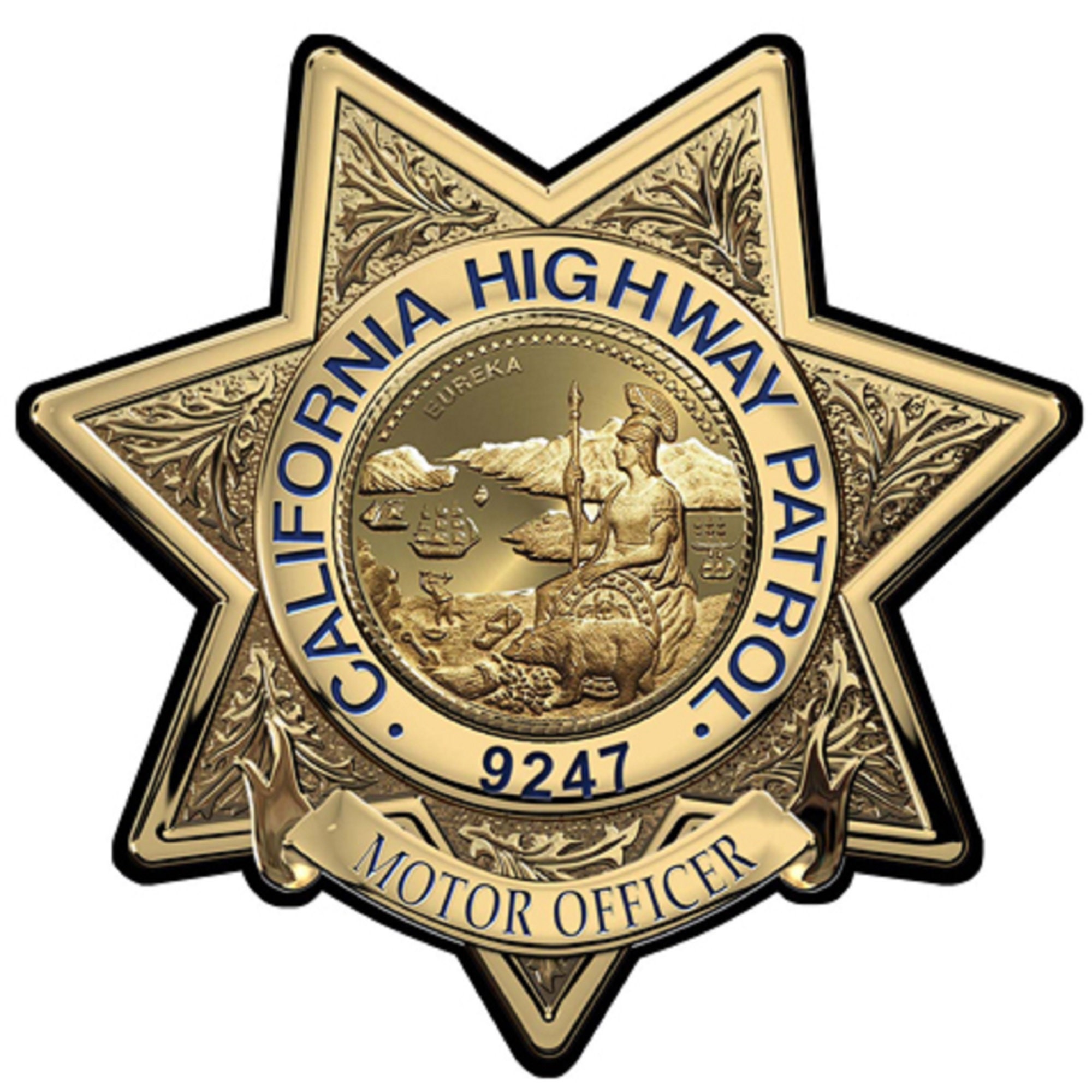 California Highway Patrol motor Officer Badge All Metal Sign With Your Badge Number. 16 X 16 - Etsy