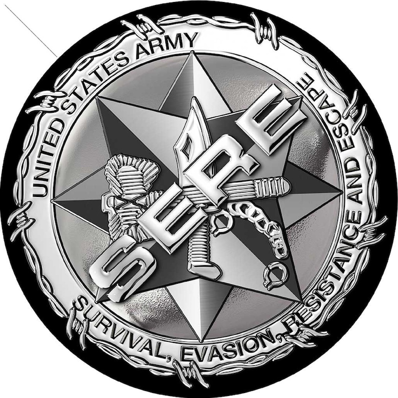 US Army Survival Evasion Resistance Escape SERE Crest 14 Inch-round - Etsy