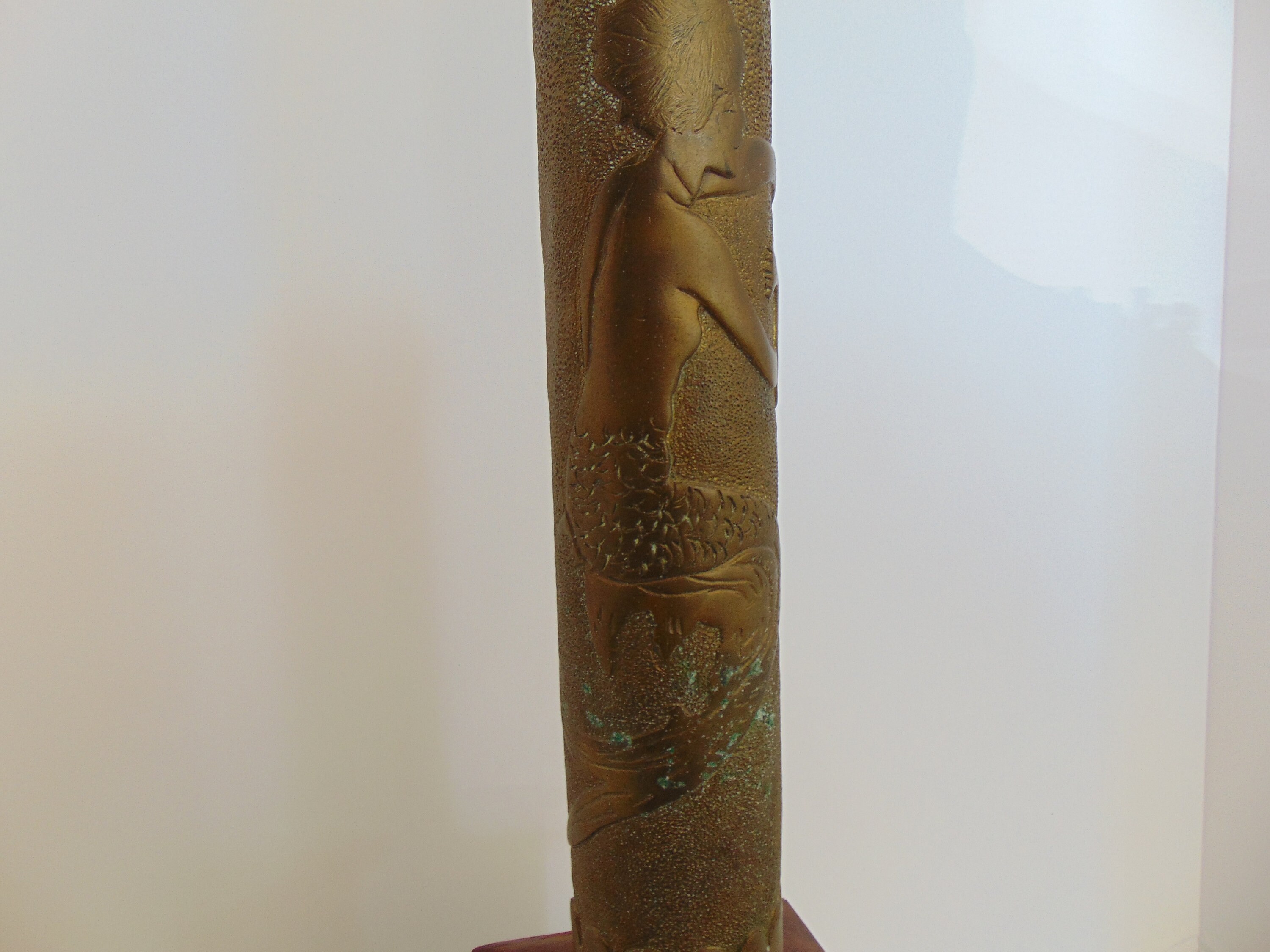 Old Vintage World War I WW 1 Trench Art ARTILLERY SHELL Mermaid and ...