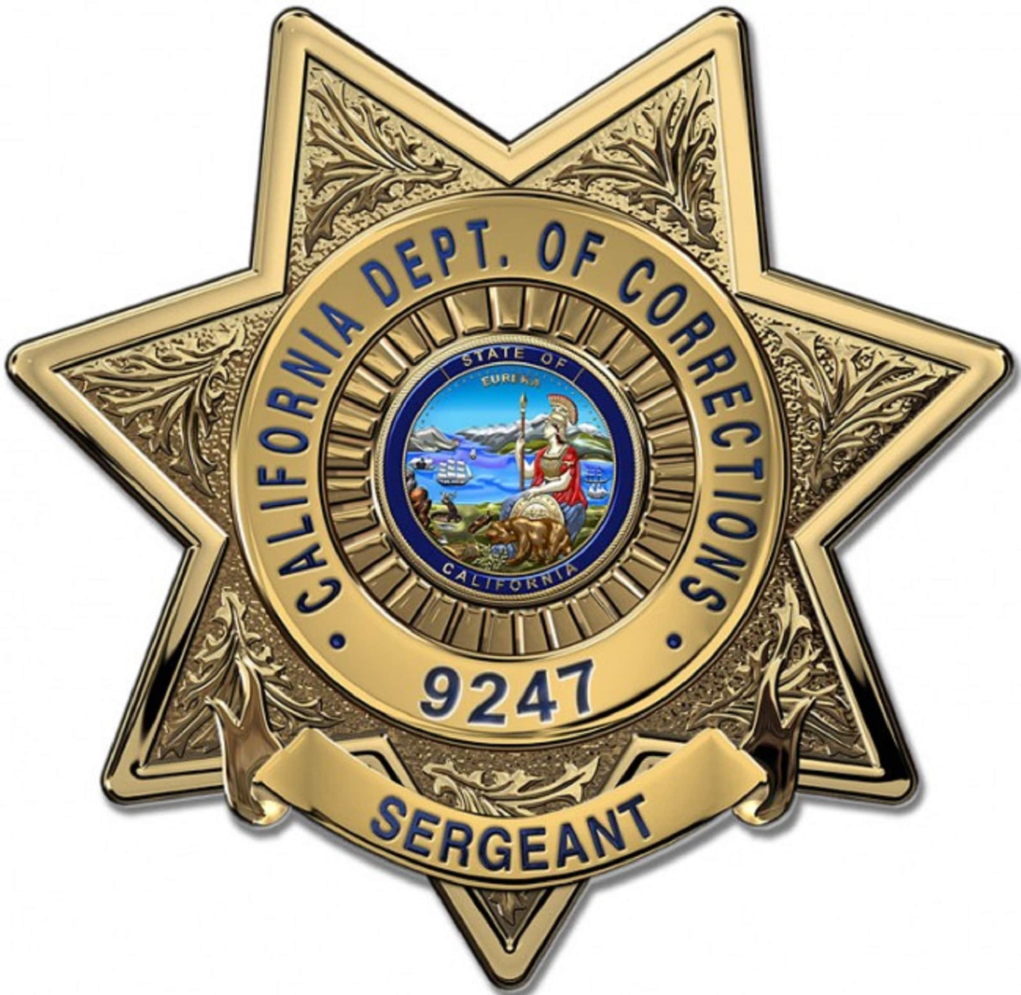 California Department of Corrections (sergeant) Badge All Metal Sign ...