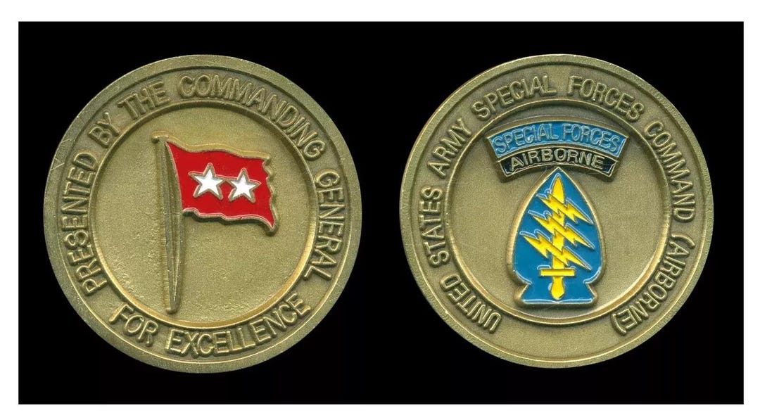 US Army Special Forces Command - CG for Excellence Challenge Coin - Etsy