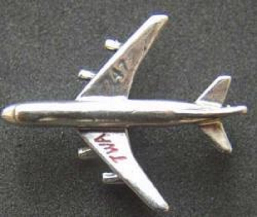 TWA Boeing 747 Tie Tack Sterling - Etsy