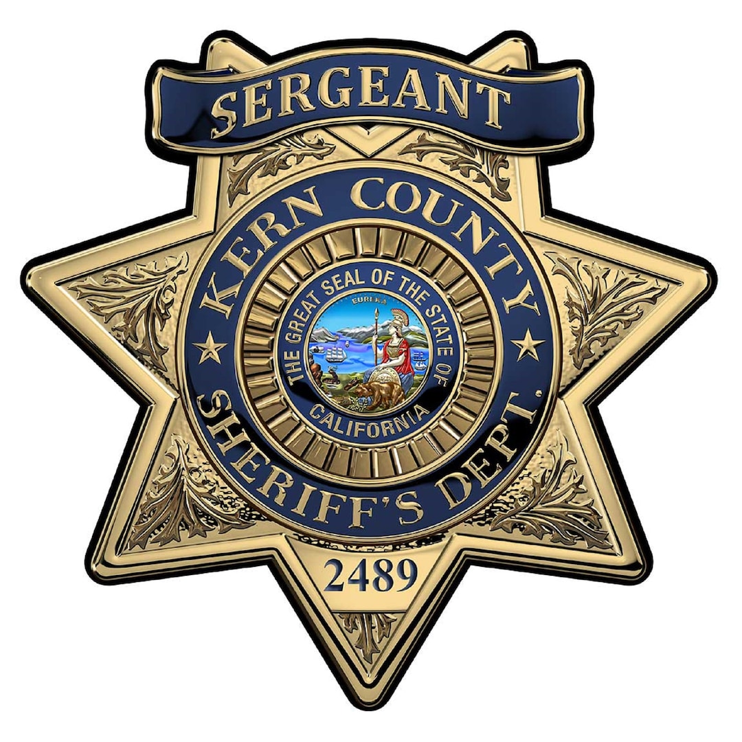 Kern County Sheriff Sergeant Personalized 15 X 15 Badge All Metal Sign ...