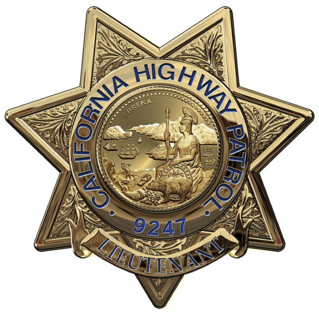 California Highway Patrol (lieutenant) Badge All Metal Sign With Your ...