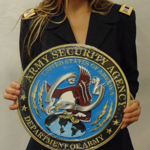 Army Security Agency Emblem All Metal Sign 14 Round - Etsy