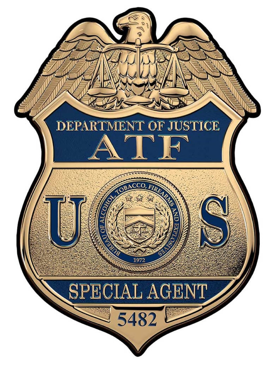 Bureau of Alcohol, Tobacco, Firearms and Explosives Badge All Metal ...