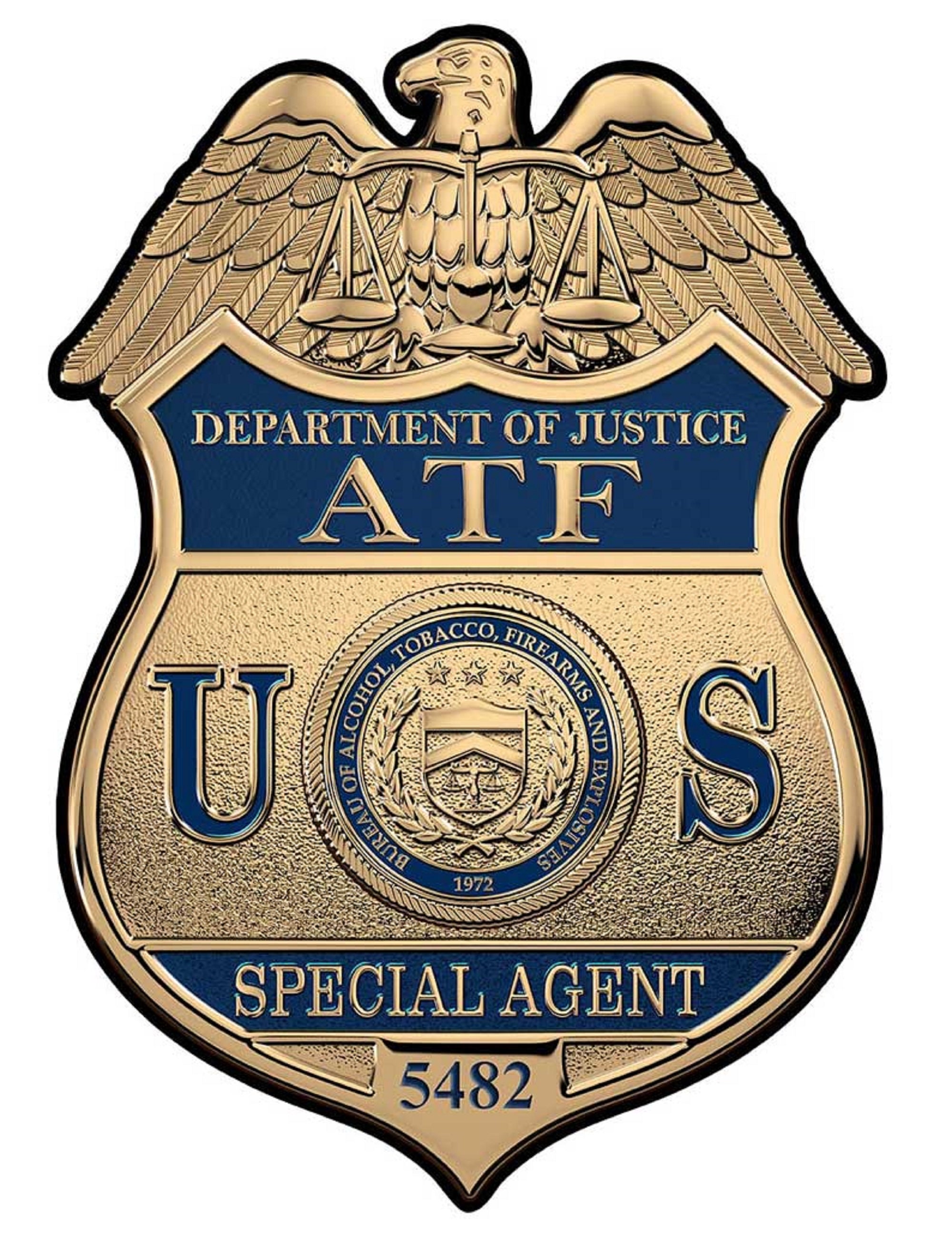 Bureau of Alcohol, Tobacco, Firearms and Explosives Badge All Metal ...