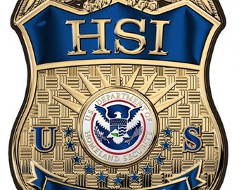 Homeland Security Investigations Special Agent Badge All Metal | Etsy