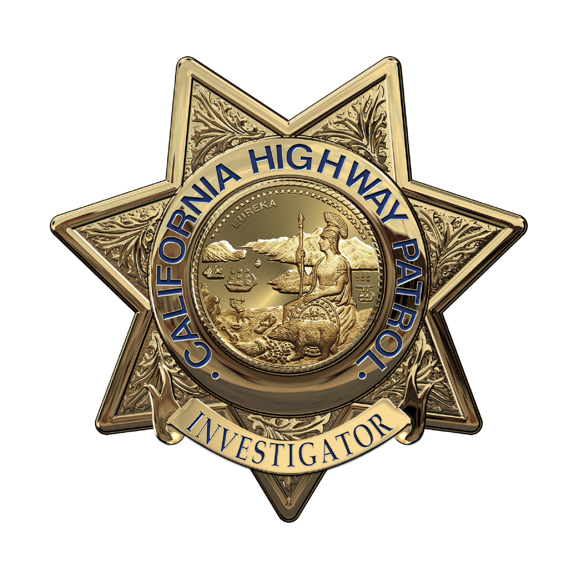 California Highway Patrol investigator Badge All Metal Sign With Your Badge Number - Etsy