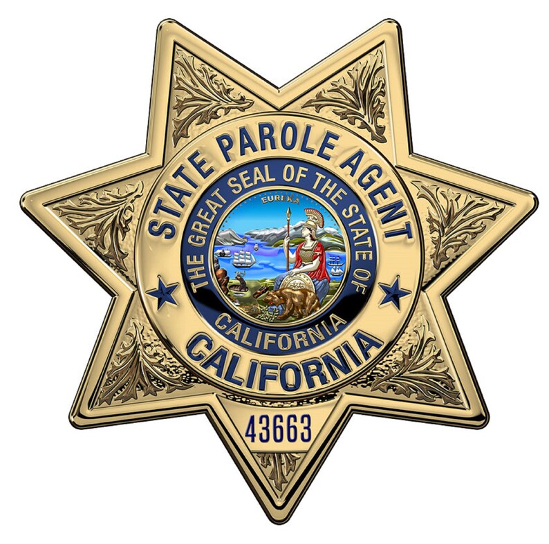 California State Parole Badge All Metal Sign With Your Badge - Etsy