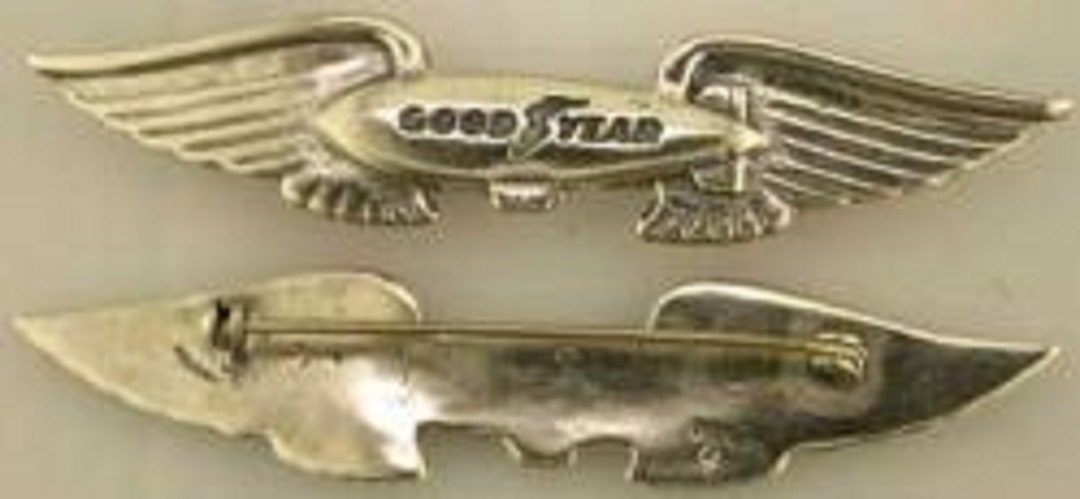 Goodyear Airship Blimp Wings Sterling Silver - Etsy