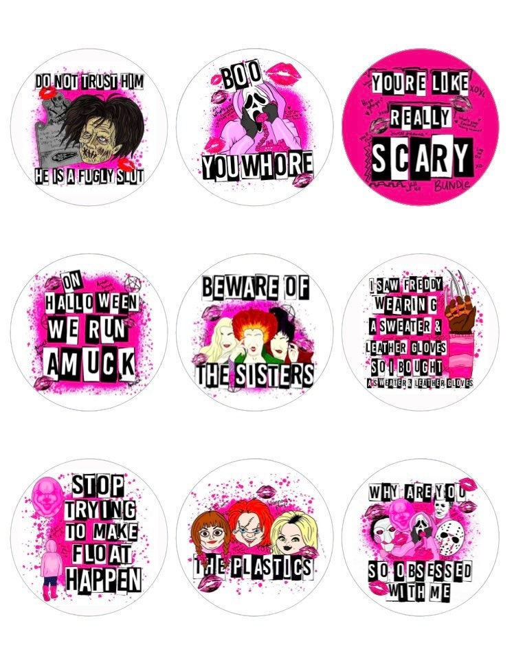 Mean Girls Halloween Cardstock Cutouts for Freshies - Etsy